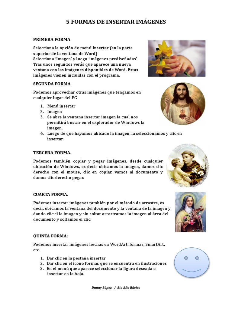 5 Formas de Insertar Imágenes | PDF | Arte