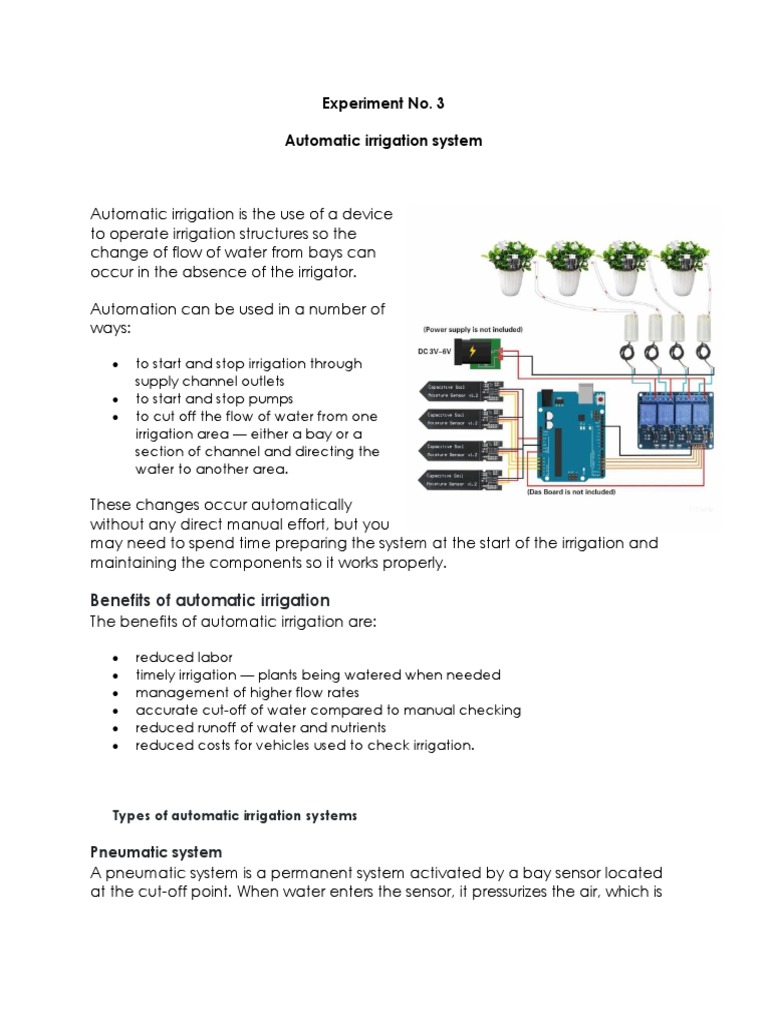 Automatic Water Pump | PDF | Irrigation | Scada