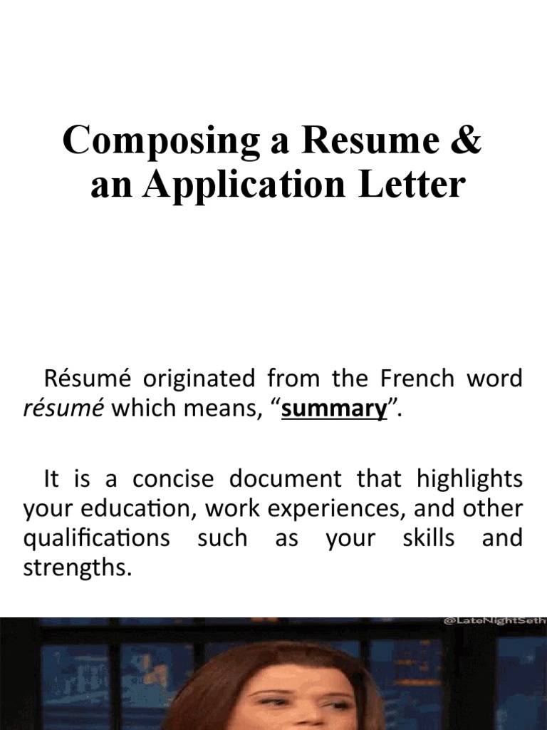 Resume Application Letter | PDF