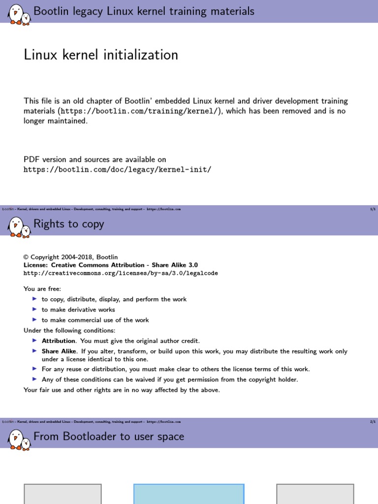 Bootlin Kernel Init | PDF | Booting | Thread (Computing)