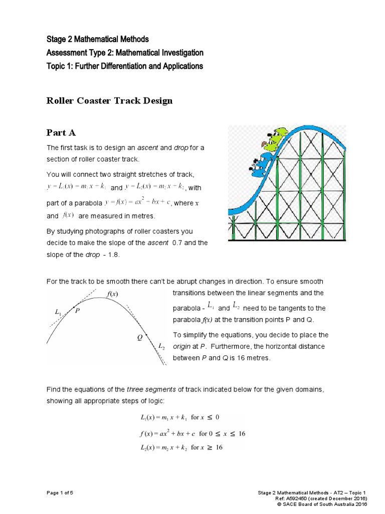 Topic 1 - Designing A Roller Coaster | PDF | Mathematics | Understanding