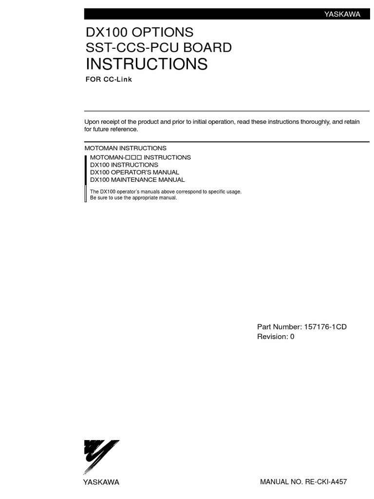 Cc-Link (Sst-Ccs-Pcu) | PDF | Input/Output | Electrical Connector