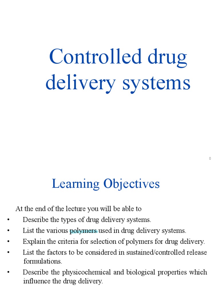 Factors Affecting Drug Delivery | PDF | Diffusion | Polymers