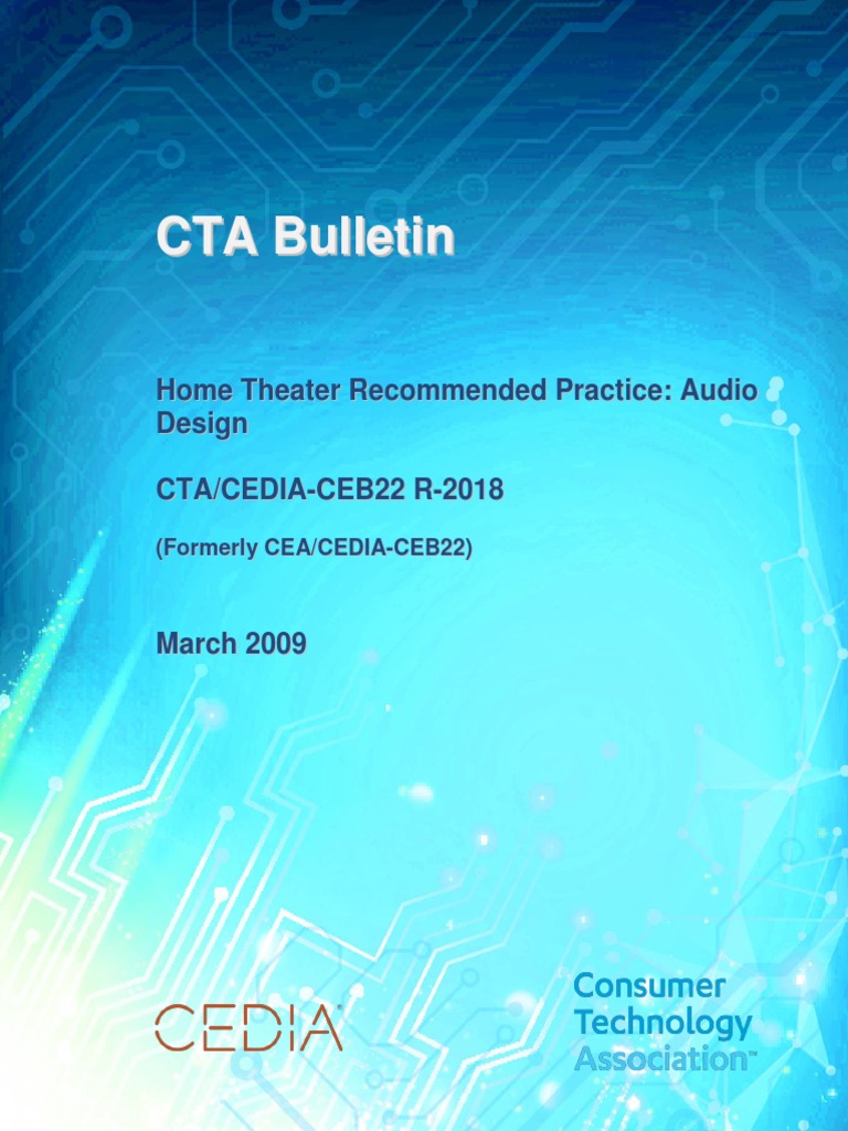 CTA Bulletin - Home Theater Recommended Practice Audio Design | PDF ...