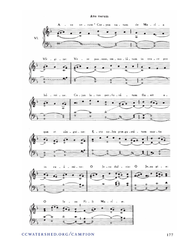 Ave Verum Gregoriano Orgao | PDF