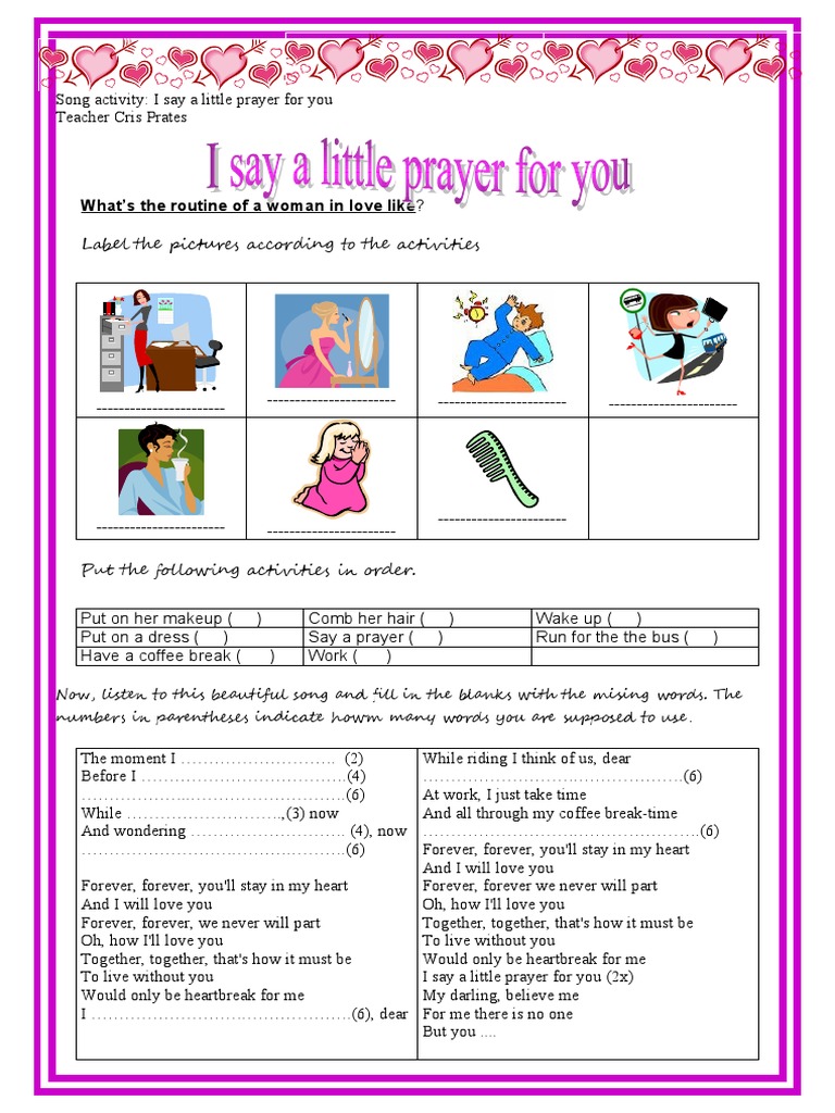 I Say A Little Prayer For You | PDF