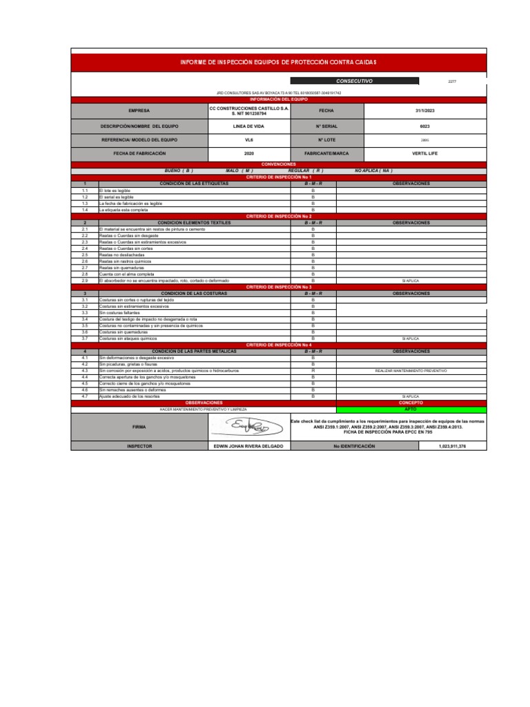Base de Datos JRD Desde 2019 - Macro Insp Johan | PDF | Materiales