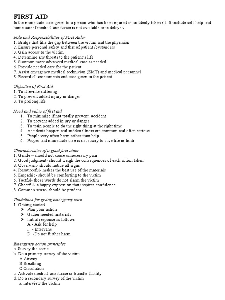 Module First Aid | PDF | Anatomical Terms Of Location | Shock (Circulatory)