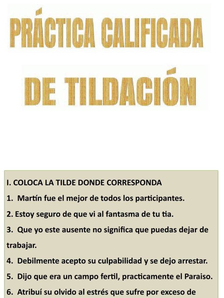 Practica Tildacion | PDF