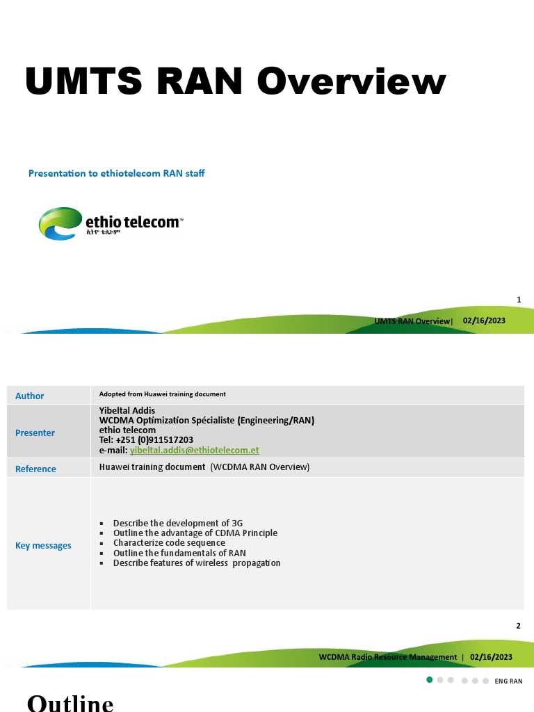 WCDMA RAN Overview | PDF | Modulation | 3 G