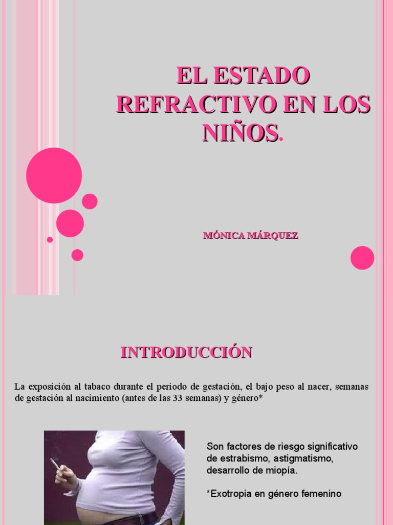 Estado Refractivo en Niños: Factores Clave | PDF | Filosofía natural ...