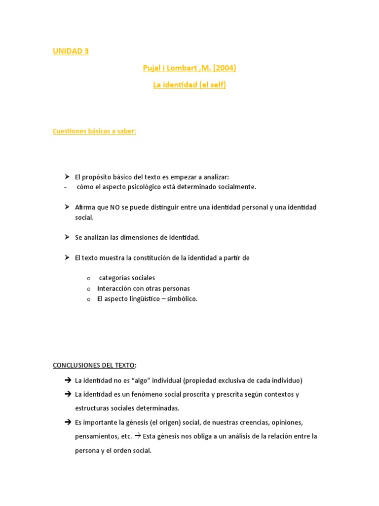 Resumen PUJAL | Descargar gratis PDF | Psicología Social | Sicología
