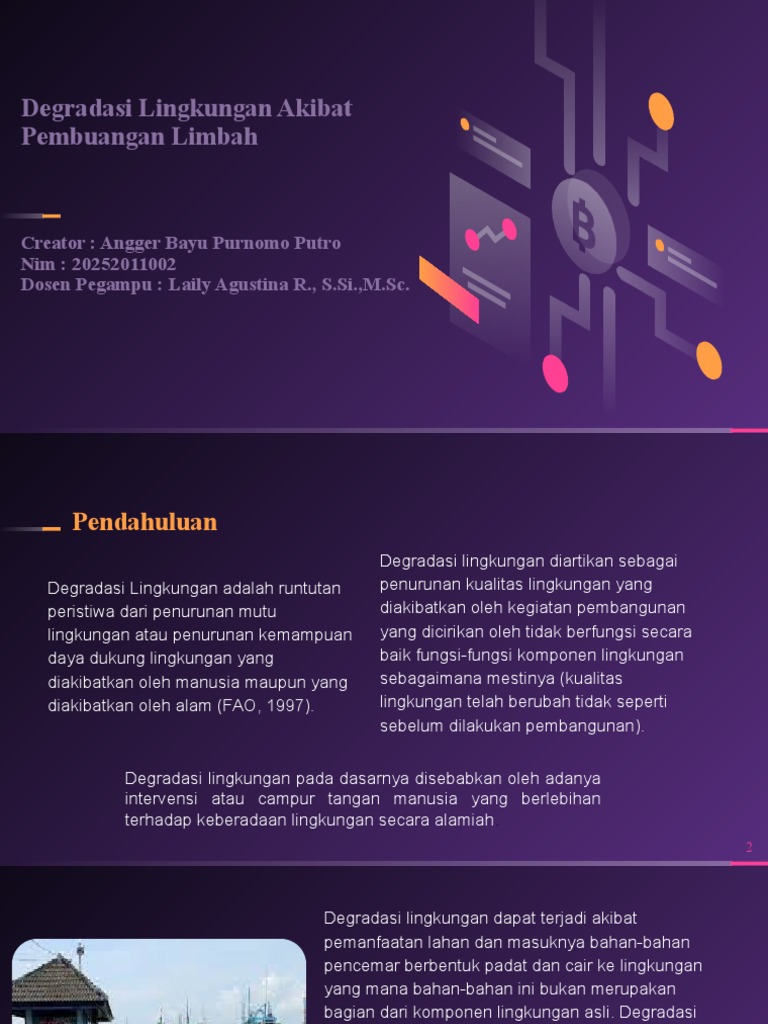 Angger Bayu Degradasi Pembuangan Limbah | PDF