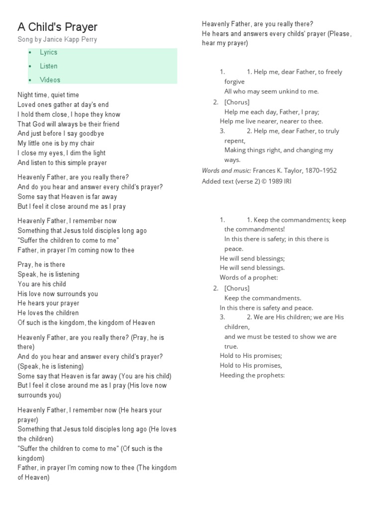 Songs | PDF | Prayer | Jesus