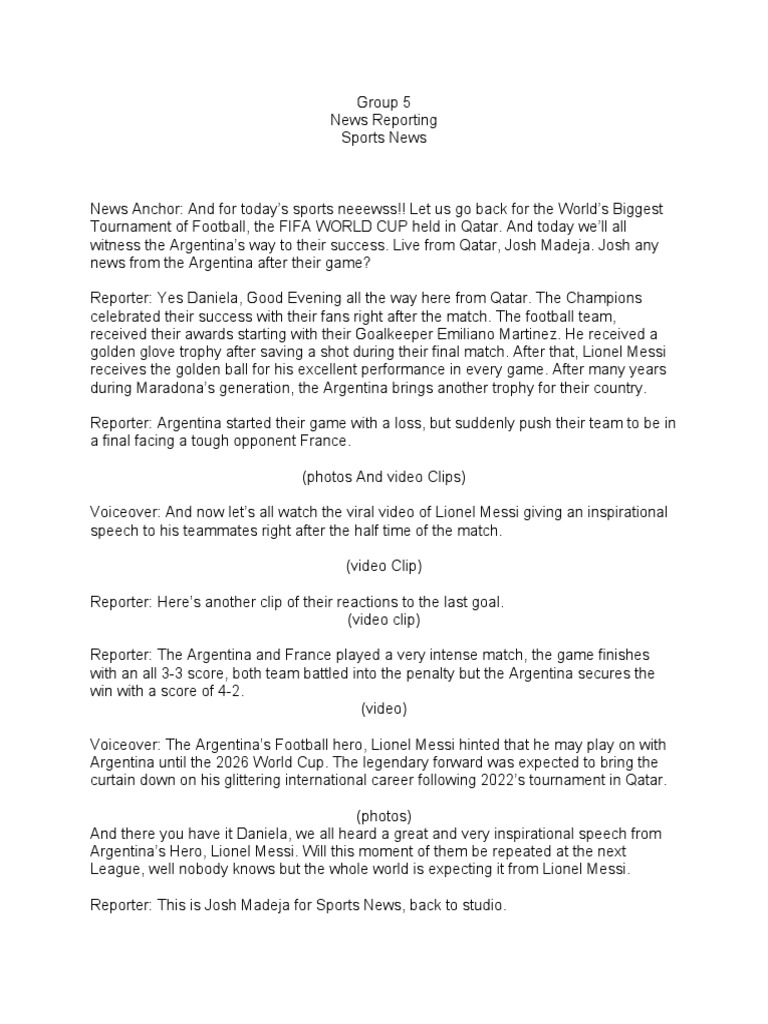 Script | PDF | Lionel Messi | Association Football