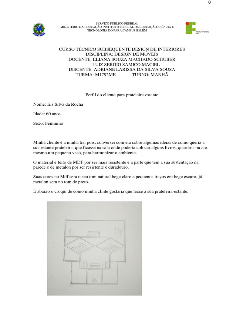 Projeto 01 - Prateleira-Estante | PDF