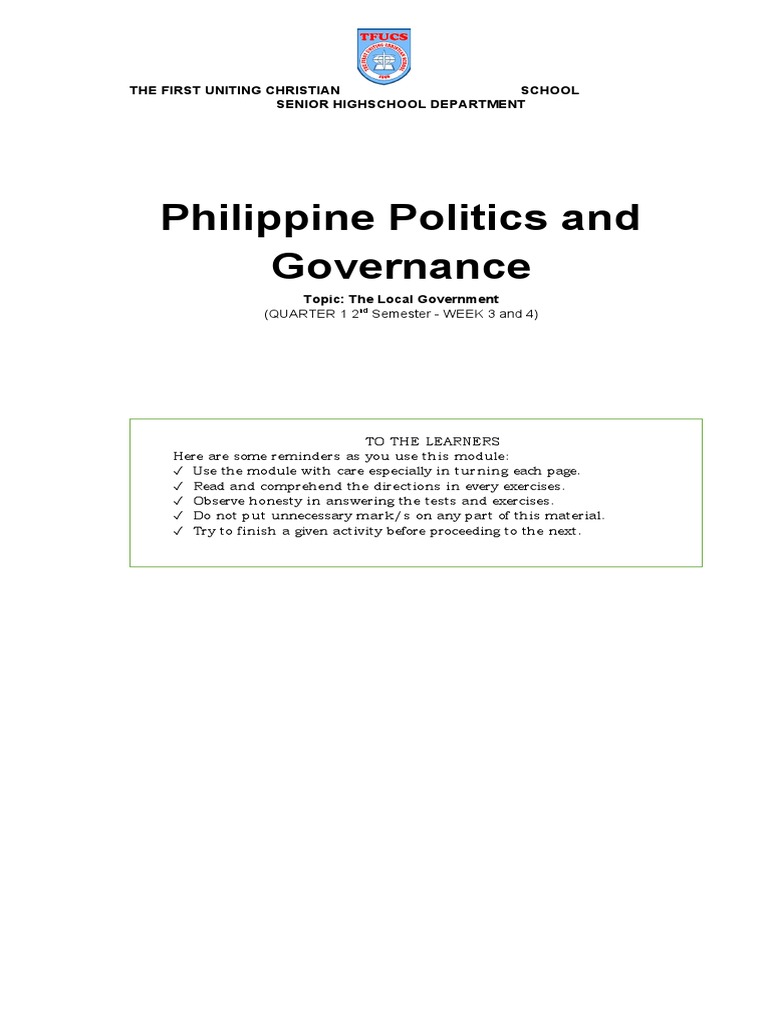 Phil. Pol. Gov. 2ND Sem Q1 W5&6 | Download Free PDF | Power (Social And ...