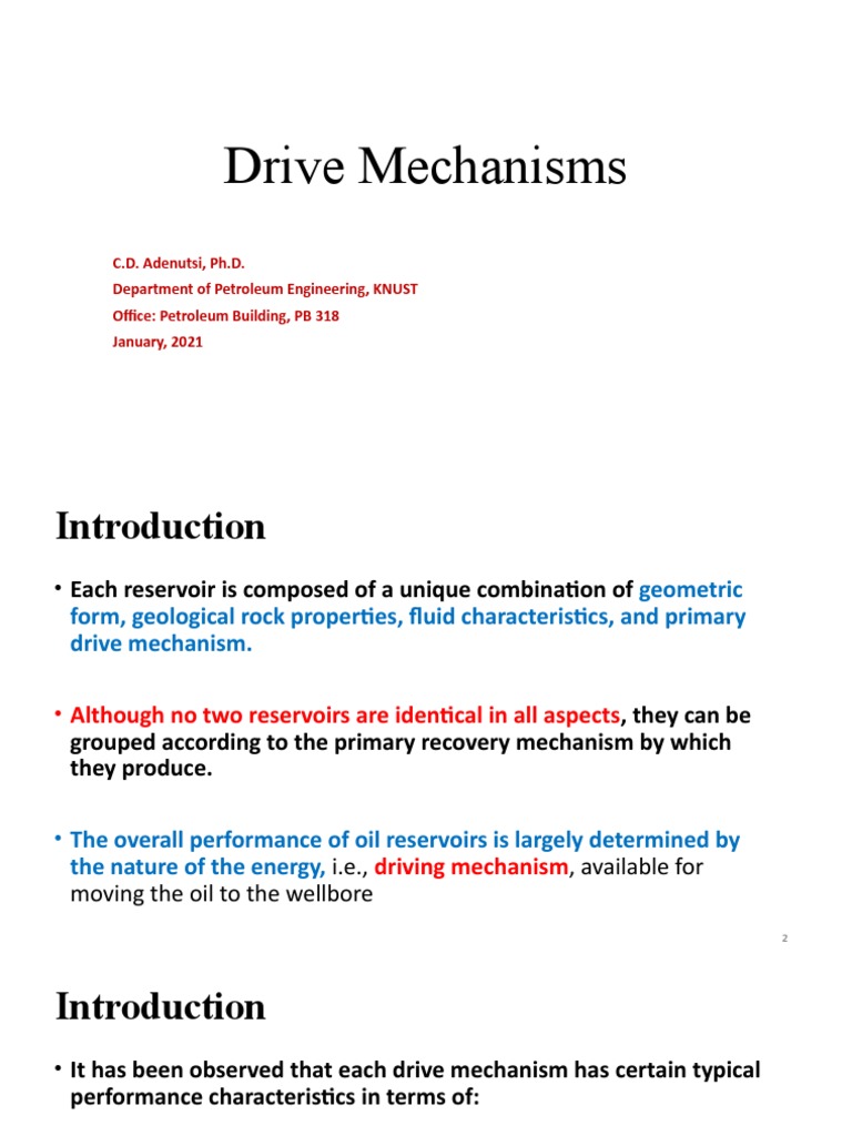 Drive Mechanisms | PDF | Petroleum Reservoir | Porosity