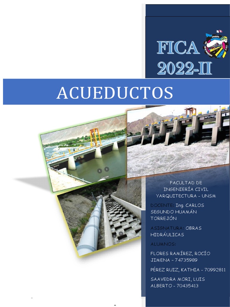 Grupo 2 - Acueductos - Obras Hidráulicas | PDF | Hormigón | Hidrología