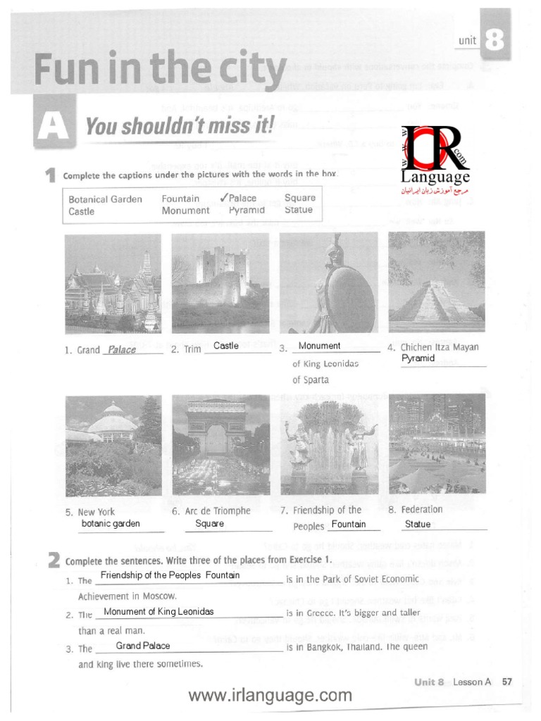 UNIT 8 - Workbook II | PDF | Buildings And Structures | Tourist Attractions