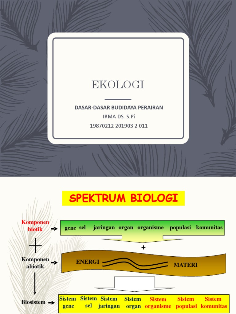 Pengertian Ekologi | PDF