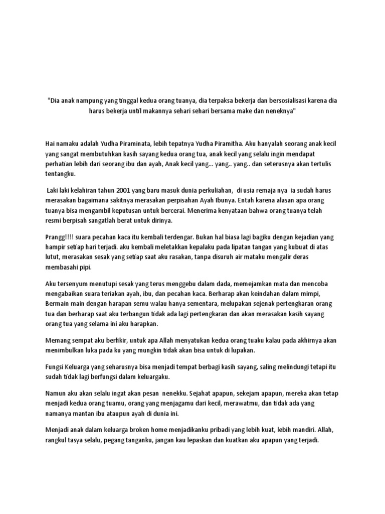 Dia Anak Broken Home | PDF