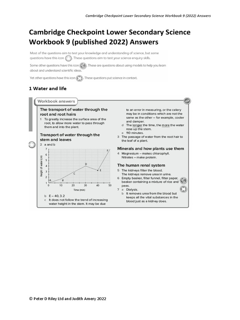 Workbook 9 Answers Cambridge Extras | PDF | Applied And Interdisciplinary Physics | Chemistry
