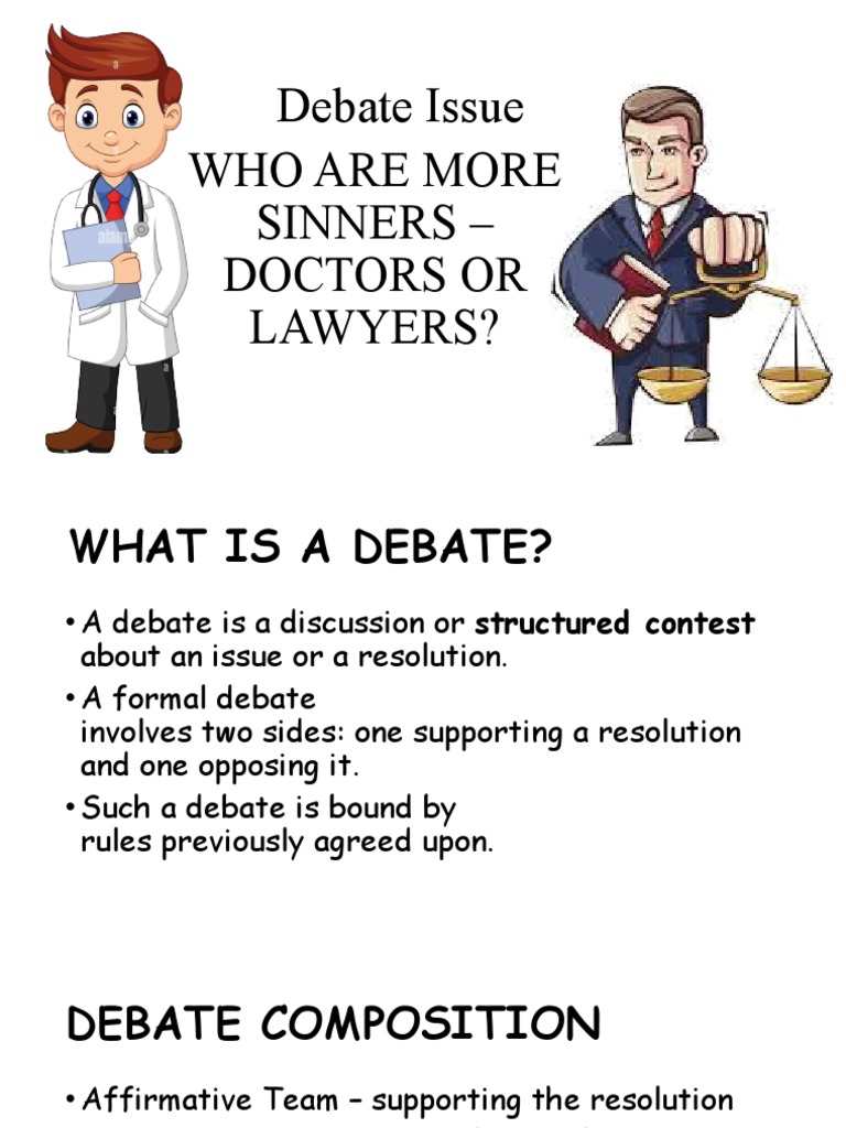 Debate Guide: Doctors vs. Lawyers Sins | PDF