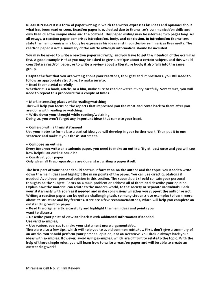 EAPP - Reaction Paper | PDF | Thought | Thesis