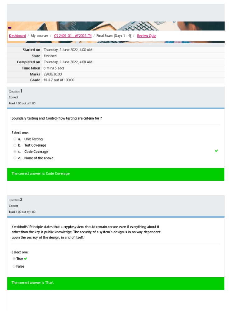 Review Quiz - Attempt Review-1 | PDF | Use Case | Specification (Technical Standard)
