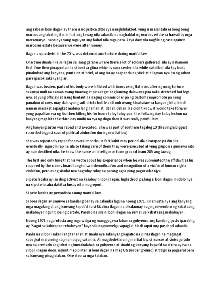 Boni Ilagan | PDF | Martial Law | Philippines