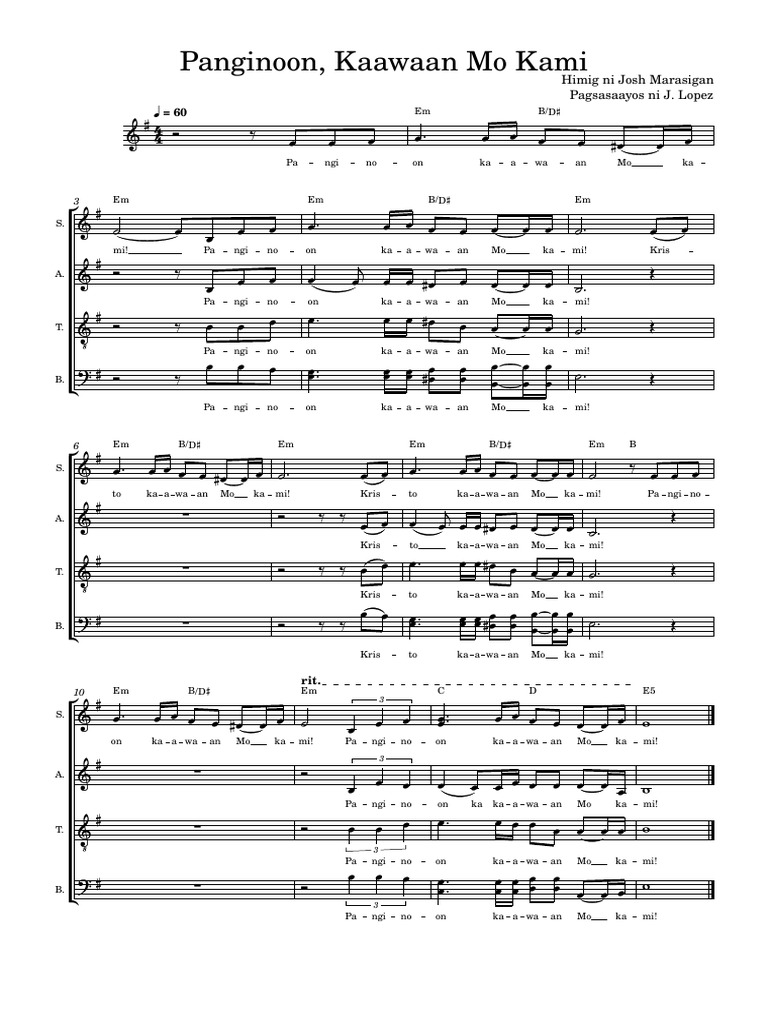 Panginoon Kaawaan Mo Kami Choral | PDF