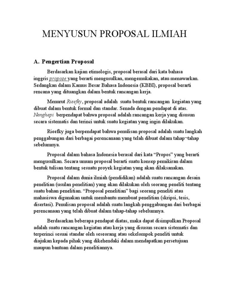 Panduan Lengkap Menyusun Proposal Ilmiah | PDF