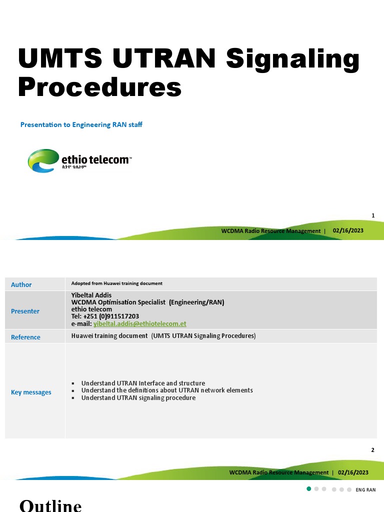 Understanding UTRAN Signaling | PDF | Asynchronous Transfer Mode ...
