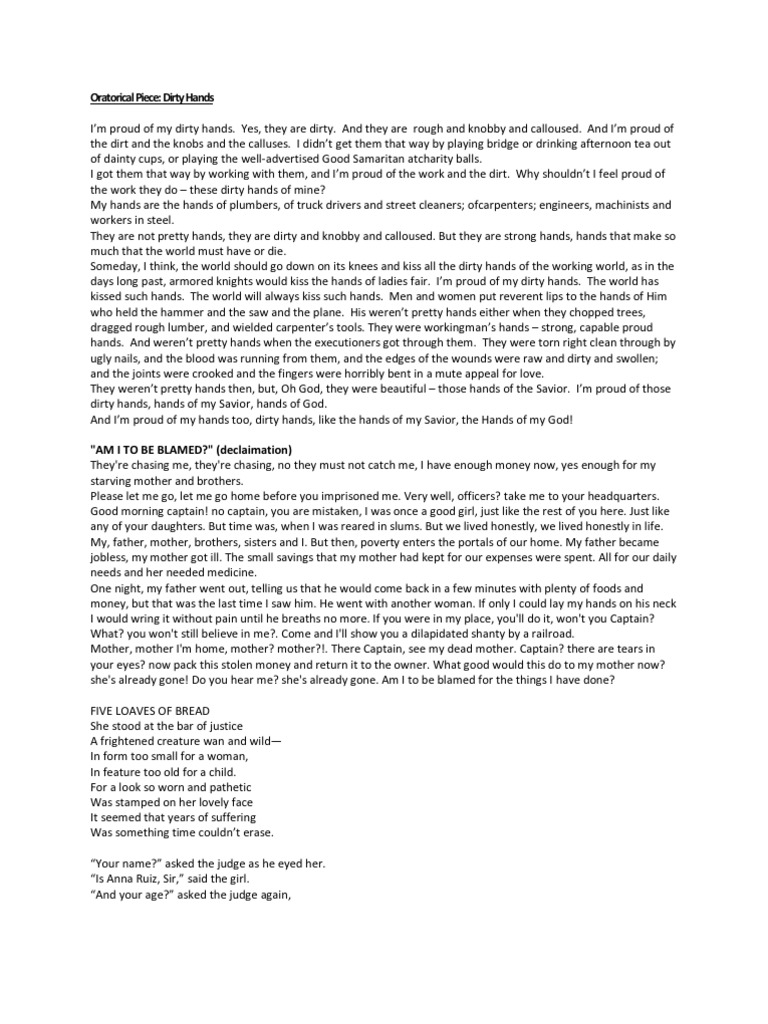 Oratorical Piece | PDF | Water Resources | Drinking Water