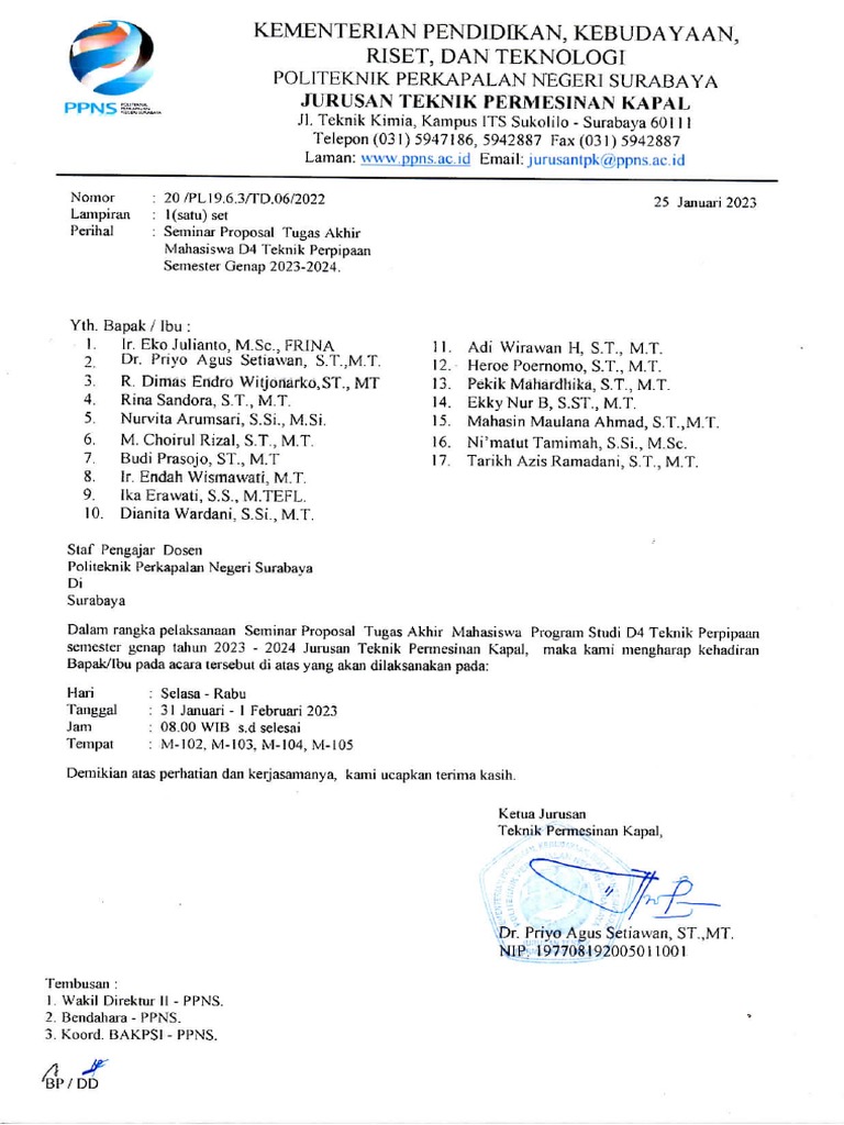 Undangan Sempro 2023-2024 | PDF