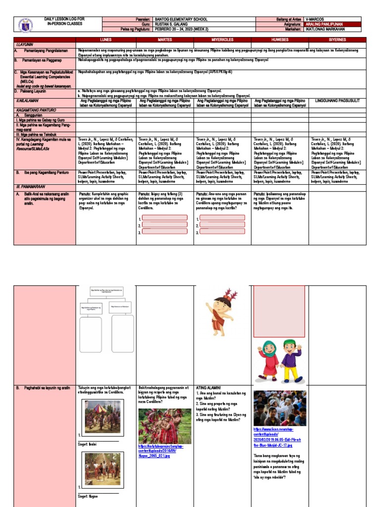 G5 Q3W2 DLL AP MELCs | PDF