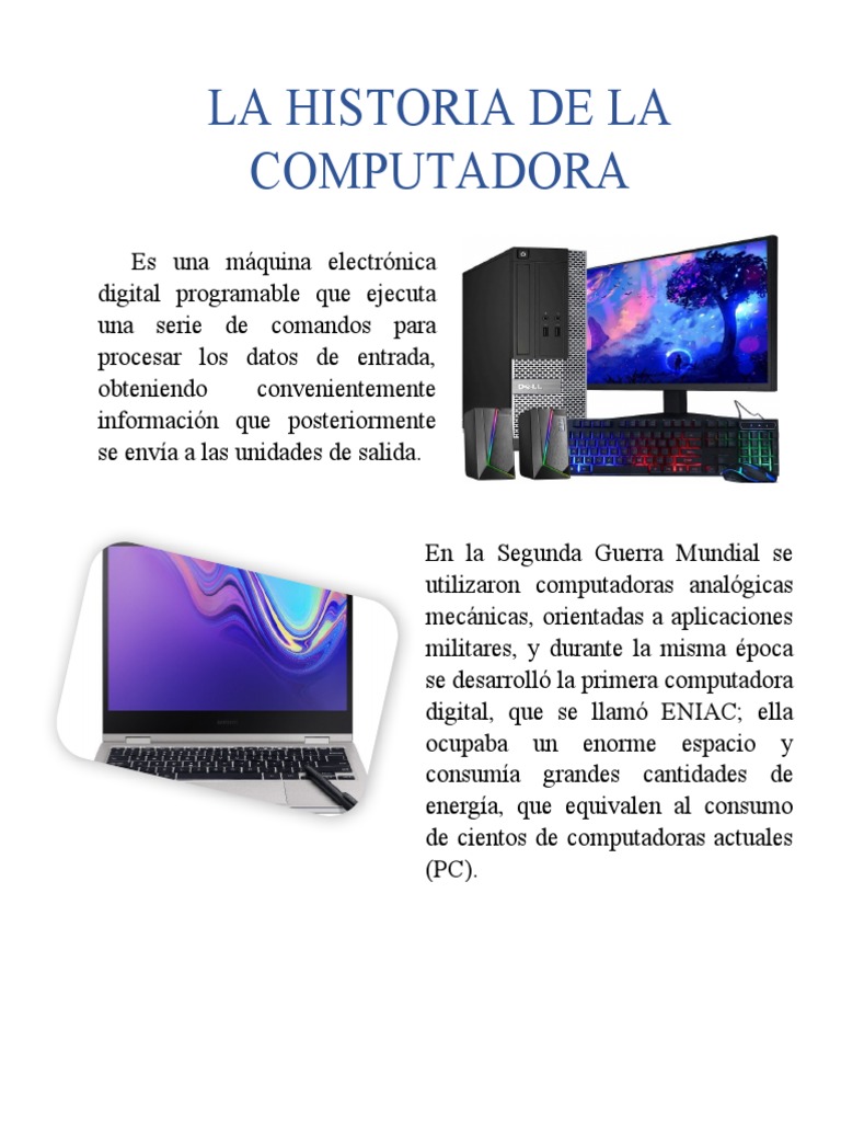 Historia de la Computadora: Evolución y Uso | PDF