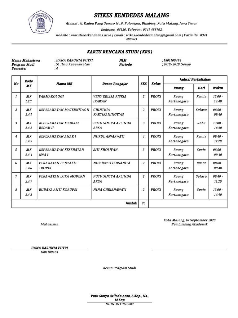 KRS Hana Karunia Putri | PDF