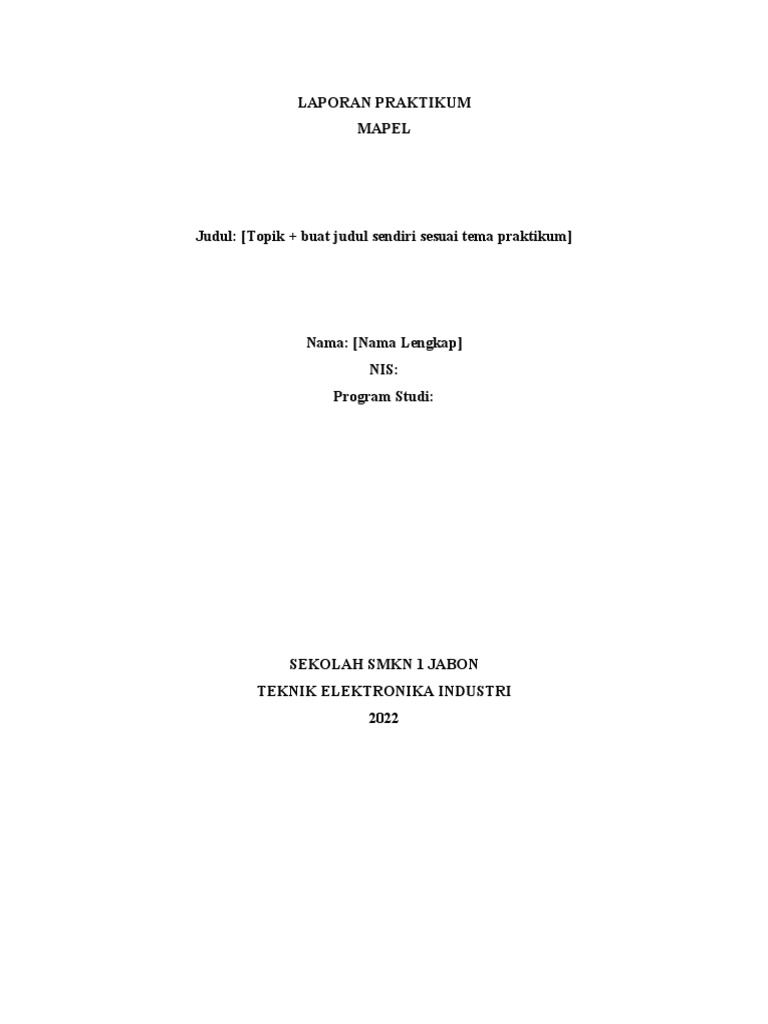 Format-Laporan-Praktikum TEI | PDF