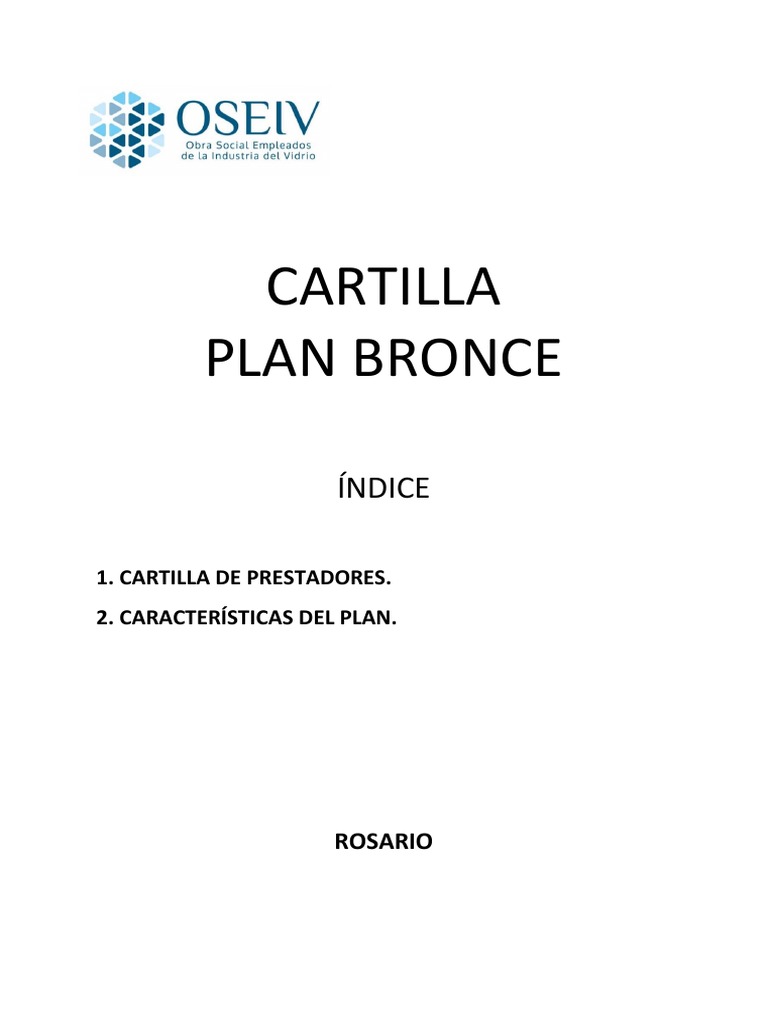 Características del Plan Bronce en Rosario | PDF | Cuidado de la salud | Terapia