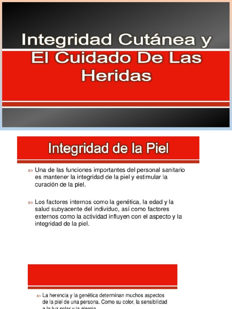 Presentación Integridad de La Piel y Heridas | PDF