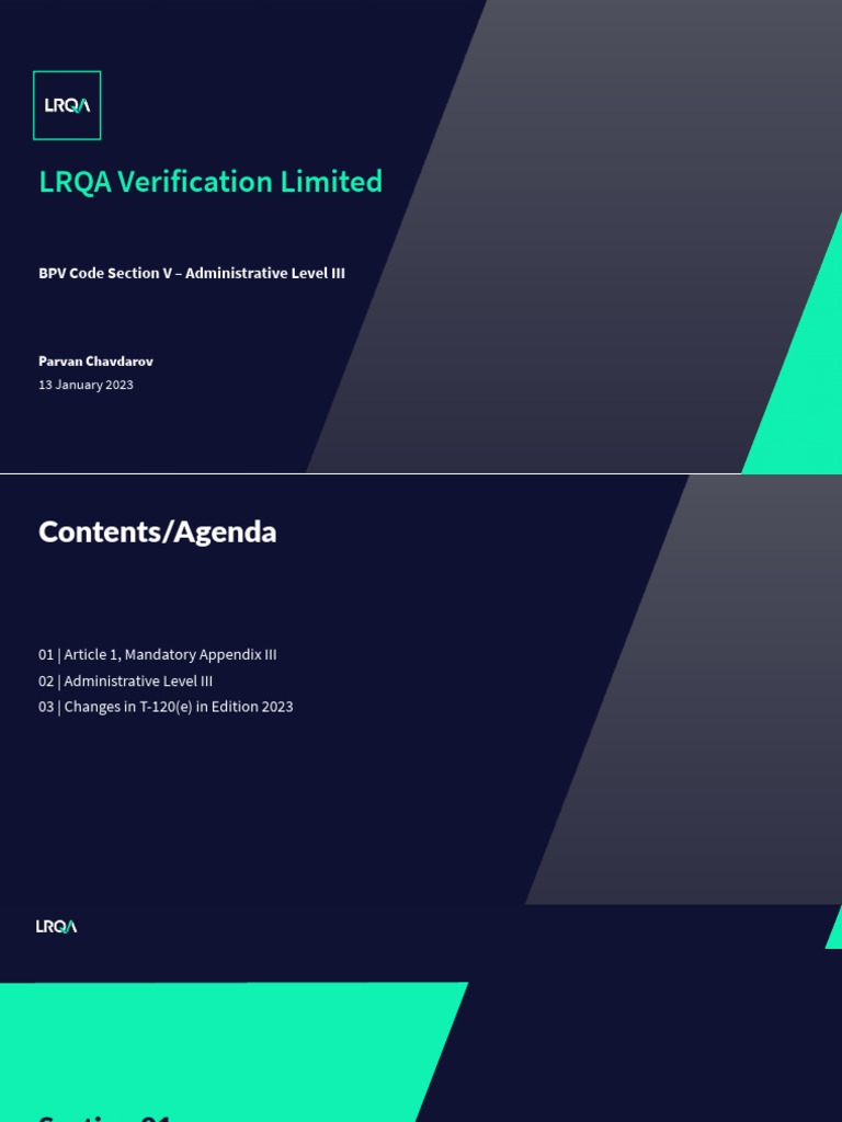 BPV Code Section V - Administrative Level III | PDF | Nondestructive ...