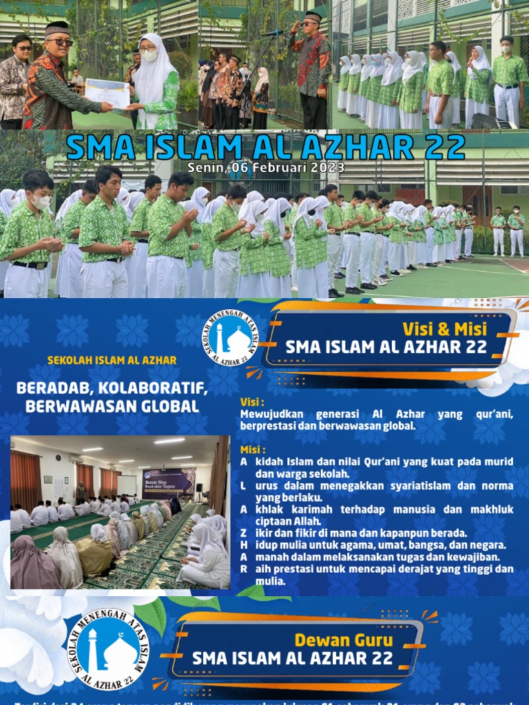 Prestasi dan Fasilitas SMA Al Azhar 22 | PDF