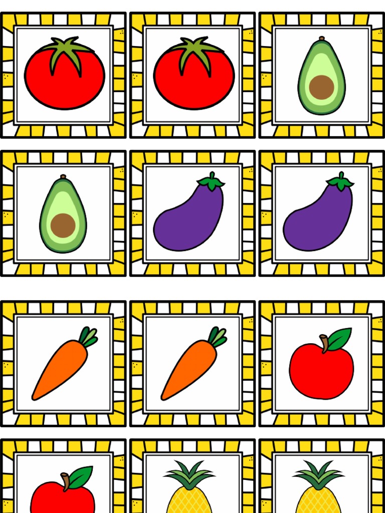 15.memorama Frutas y Verduras | PDF