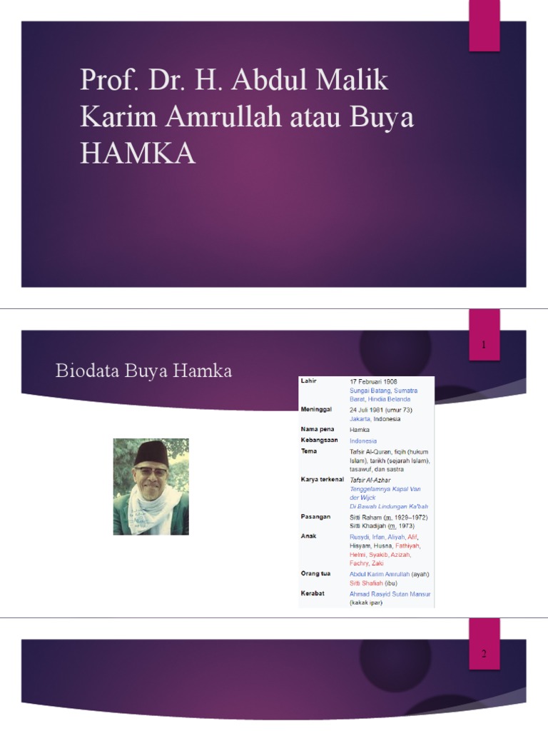 Buya Hamka Presentation | PDF