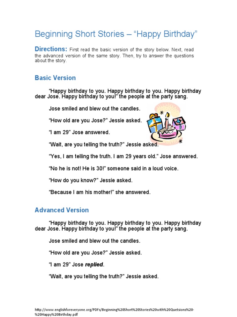 Reading Comprehension - Happy Birthday | PDF