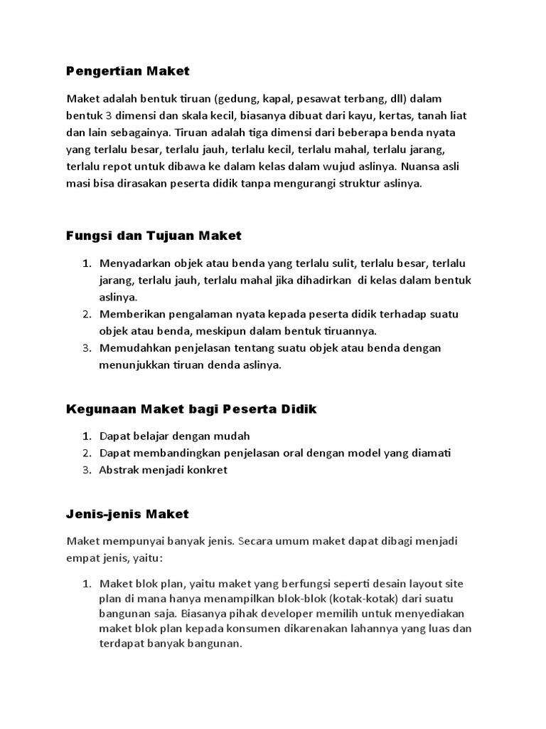 Prosedur Pembuatan Maket Gedung | PDF