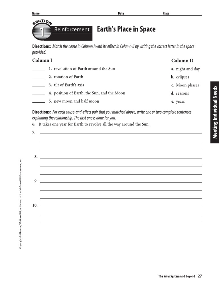 Worksheets The-Solar-System-And-Beyond | PDF