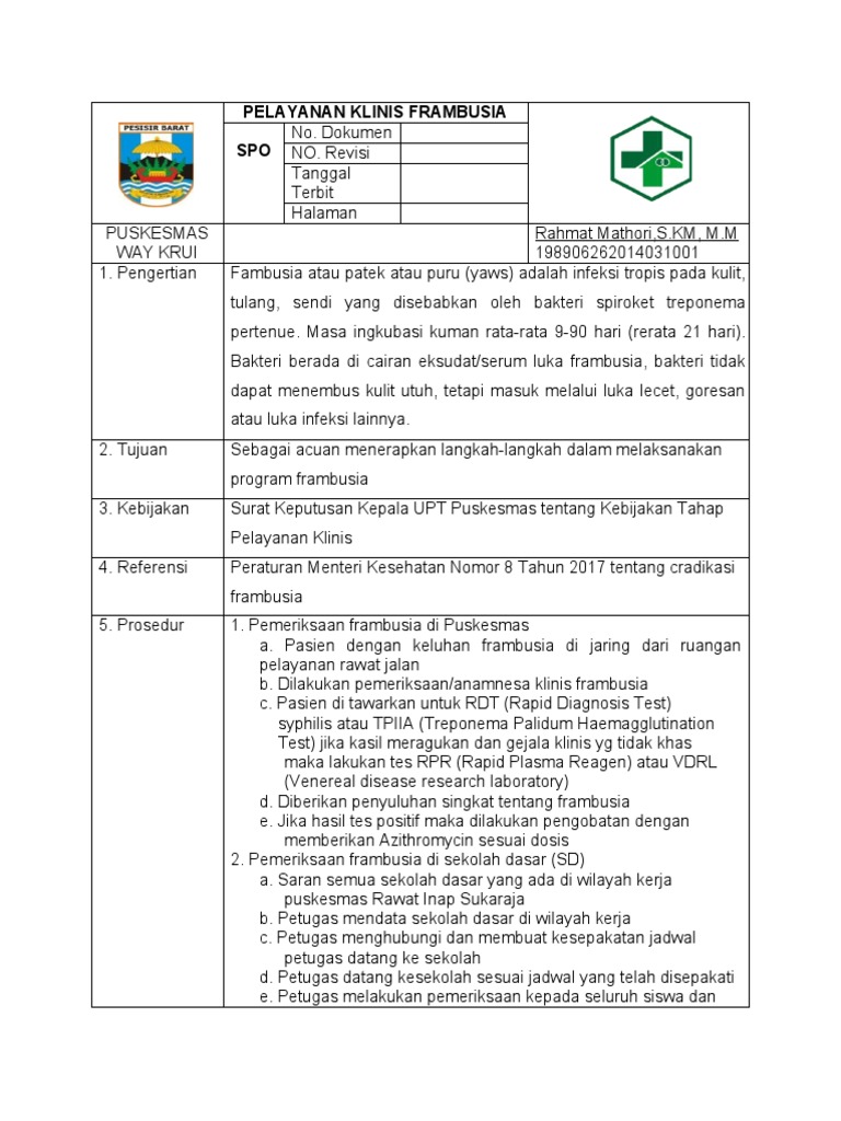 Sop Frambusia | PDF
